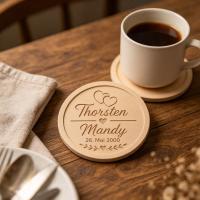 China Name Engraved Order Custom 3d Prints Round Coaster Cool 3d Printed Gifts for sale