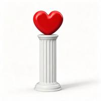 China Desktop Decor Custom 3D Printing Sculpture Roman Column Heart for sale
