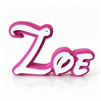 China Name Sign Custom 3d Print Order Pink Two Tone Desktop Letter Ornament for sale