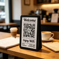 China PLA Personalized Custom 3D Printing Plaque Business Desk Display 3D Printed QR Code Sign for sale