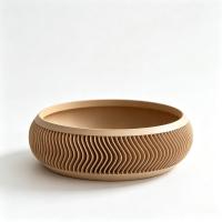 China Wavy Textured 3d Printed Room Decor Lightweight Fruit Display 3D Printed Bowl for sale
