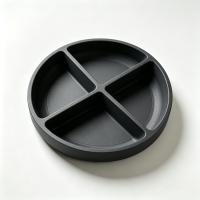 China Dark Tone 3D Printed Decor Snack Storage Glossy Divided Tray Triple Compartment for sale
