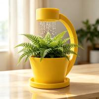 China Curved Arch 3D Printed Decor Indoor Self Watering Rain Simulation Flower Pot for sale