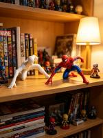 China Classic 3D Printed Toys Sanding Painting Crouch Pose Mini Superhero Figurines for sale