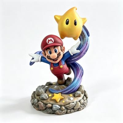 China Detailed Painted Ornament 3D Printed Toys Galaxy Star Mario Statue for sale