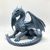 China DIY Painting Miniature 3d Toys Printed Fantasy Winged Dragon Sculpture for sale
