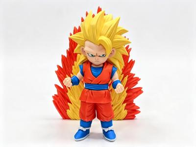 China Color Customization 3d Print Art Toy Q Version  Saiyan 3 Goku Model Kit for sale