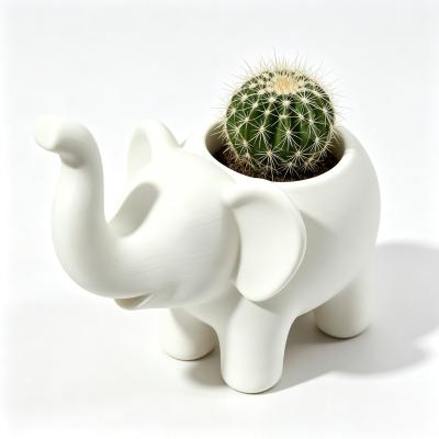 China Painting Polishing 3d Printed Holiday Decorations Elephant Minimalist Animal Figurine for sale