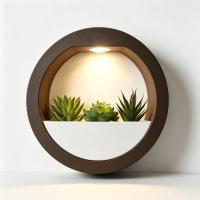 China Living Room Homestay 3D Printed Decor Plant Wall Light Dual Tone Wall Mount Lamp for sale