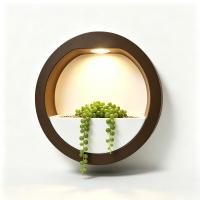 China Living Room Homestay 3D Printed Decor Plant Wall Light Dual Tone Wall Mount Lamp for sale