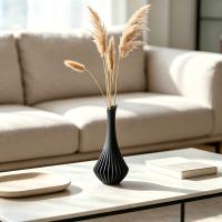 China Minimalist Modern Custom 3D Printing Decor Narrow Opening 3d Print Vase For Pampas Grass for sale