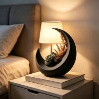 China Matte Dried Flowers 3D Printed Decor Curved Crescent Sculpture Multi Compartment Vase for sale