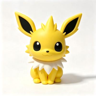 China Bright Solid Color 3D Printed Toys Sitting Pose  Jolteon Figurine For Shelf Display for sale