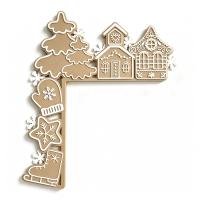 China Mini 3d Printed Christmas Ornaments Gingerbread Textured House Shaped Ornament for sale