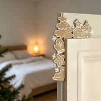 China Mini 3d Printed Christmas Ornaments Gingerbread Textured House Shaped Ornament for sale