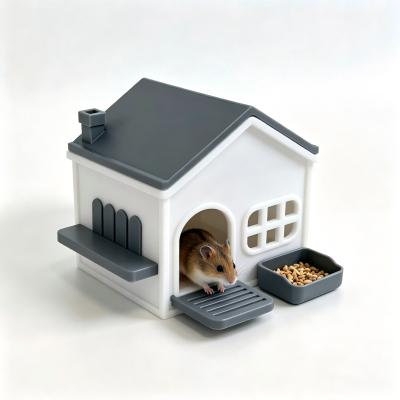 China Removable Food Bowl 3D Printed Pet Accessories House Shaped Hamster Feeder for sale
