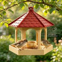 China Window Mounted Bird Feeding Tray Weather Resistant Outdoor Garden Seed Platform for Wild Birds for sale