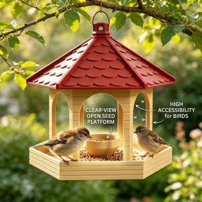 China Window Mounted Bird Feeding Tray Weather Resistant Outdoor Garden Seed Platform for Wild Birds for sale