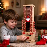 China Custom 3D Printing Christmas Advent Calendar, Fireplace Design, For Family Holiday Countdown for sale