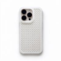 China Matte Semi-transparent Lightweight 3D Printed Phone Case with Woven Knitted Texture for iPhone 13-18 for sale