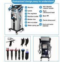 China 8 in 1 Dermabrasion Facial Machine H2O2 Aqua Pee Diamond Peeling And Hydrafaci 12 En facial lift skin scrubber moisturiz for sale