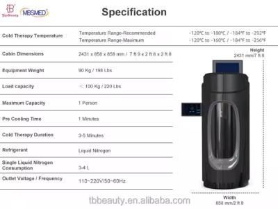 China Cryo Cold Chamber Machine Cryogenic Chamber Whole Body Cryotherapy Cryo Cabin Cryotherapy Chamber for sale