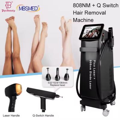 China 2 IN 1 YAG 4 Wavelength Hair Removal Alexandrite Laser Diode Laser Hair Removal Machine for sale