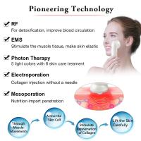 China 5 in 1 LED EMS Mesotherapy RF Photon Therapy Facial Ultrasonic Vibration Device for sale