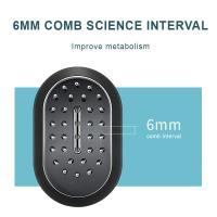 China Home Use Mini Hair Comb Brush Improve Hair Growth ABS Stainless Steel Bar Massage Comb Brush for sale