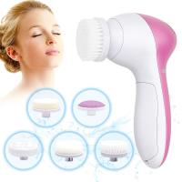 China 5 In 1beauty Care Massager Professional Face Cleansing Brush Electric Facial Cleansing Brush Face Brush Electric for sale