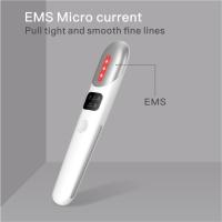 China trending products 2021 new arrivals Mini Portable Eye Beauty Device Ems Electric Heating Eye Care Massager Pen for sale