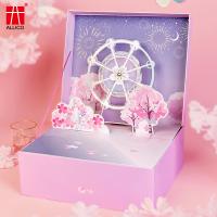 China Large Gift Box Storage Box Ribbon Magnetic Closure Packaging Box For Birthday Gift for sale