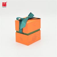 China Paper Gold Foil Box Packaging Rigid Lid And Base Bottom Gift Packaging Box With Ribbon for sale