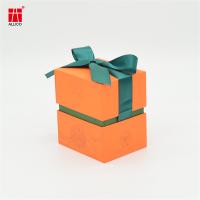 China Paper Gold Foil Box Packaging Rigid Lid And Base Bottom Gift Packaging Box With Ribbon for sale