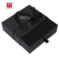 China Custom Black Square Package Gift Box With Ribbon Bowknot Gift Package For Women for sale