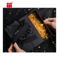 China Custom Black Square Package Gift Box With Ribbon Bowknot Gift Package For Women for sale