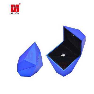 China Custom Logo Velvet Jewelry Box Luxury Earring Bracelet Necklace Ring Box Jewelry Packaging Box for sale