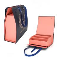 China Handled Four Compartment Box , CMYK 157gram Mooncake Packaging Box ALLICO for sale