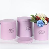 China Biodegradable Round Floral Flower Bouquet Gift Box For Hanukkah Matt Lamination for sale