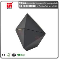 China ISO Matt Lamination Black Cardboard Jewelry Boxes For Engagement Ring for sale
