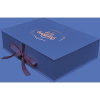 China Satin Silk Magnetic Ribbon Box , FSC SGS B Flute 8x10 Gift Box for sale