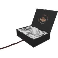 China Cardboard CMYK Black Custom Hair Extension Boxes , ODM 5x7 Gift Box for sale