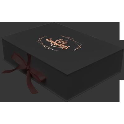 China Cardboard CMYK Black Custom Hair Extension Boxes , ODM 5x7 Gift Box for sale