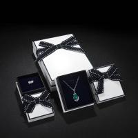China 128gram Earring Cardboard Boxes , Ribbon Bowtie 5x5x1 Jewelry Box for sale