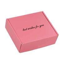 China Pink Recyclable Cardboard Small Gift Mailer Boxes Folding Corrugated Paper Box for sale