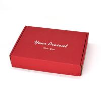 China 90d Red Corrugated Mailing Boxes Glossy / Matt Lamination With Logo for sale