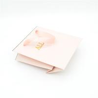 China Luxury 100-450gsm Recycled Paper Gift Bags Ribbon Handle for sale