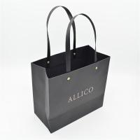 China Recycled High End Shopping Bag , 128gsm Pantone Matte Black Gift Bags for sale