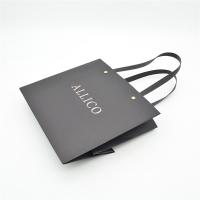 China Recycled High End Shopping Bag , 128gsm Pantone Matte Black Gift Bags for sale