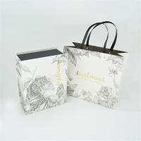China CMYK 4C Recycled Paper Gift Bags Gold Foil Logo For Shopping for sale
